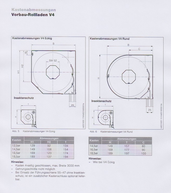 Warema Rollladen V4 V6 V8 FR 11